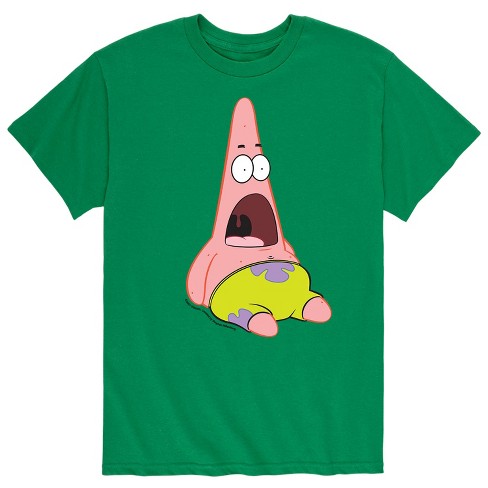 Men's Spongebob Squarepants Patrick Star Surprised Short Sleeve Graphic ...