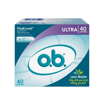 O.b. Applicator Free Digital Tampons Super Plus Absorbency - 40ct : Target