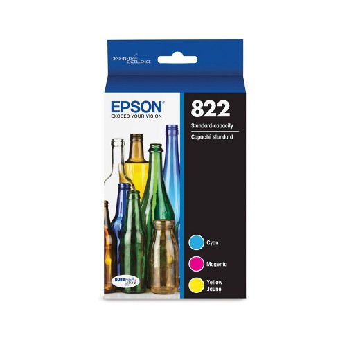 Epson 822 Standard Yield 3pk Ink Cartridge - Cyan Magenta Yellow : Target