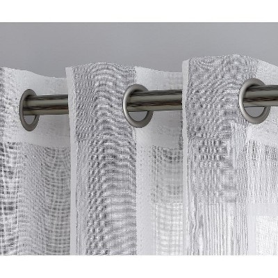 Whizmax Sheer Stripe Curtains For Living Room Bedroom Window Grommet ...