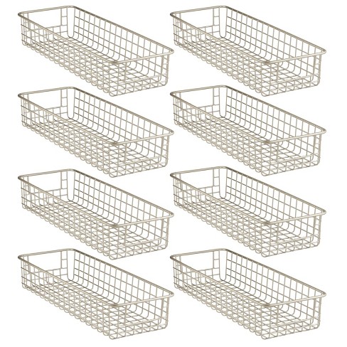 Mdesign Metal Wire Storage Basket Bin With Handles For Office, 8 Pack ...