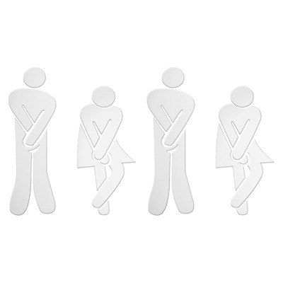 Unique Bargains Men's And Women's Acrylic Self-adhesive Restroom Door ...