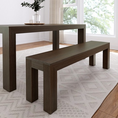 Plank+beam Modern Wood Dining Bench, Solid Wood Bench For Dining Table ...
