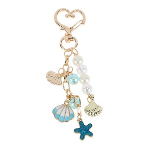 Unique Bargains Seashell Design Keychain Bag Charm 1 Pc : Target