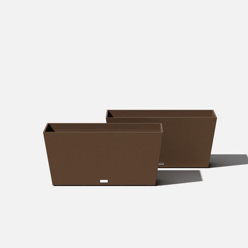 Veradek Pure Series Midori 31" Plastic Planter 2-pack Espresso : Target