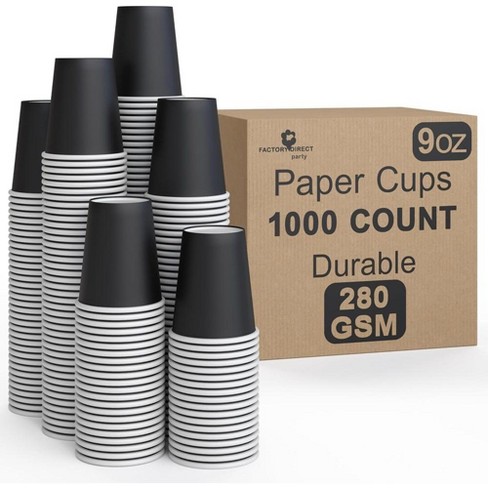 Crown Display 9 Oz. Disposable Coffee Cups Black Paper Cups - 10000 Ct ...