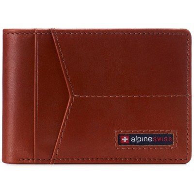 Alpine Swiss Delaney Men’s Slimfold Rfid Protected Wallet Nappa Leather ...