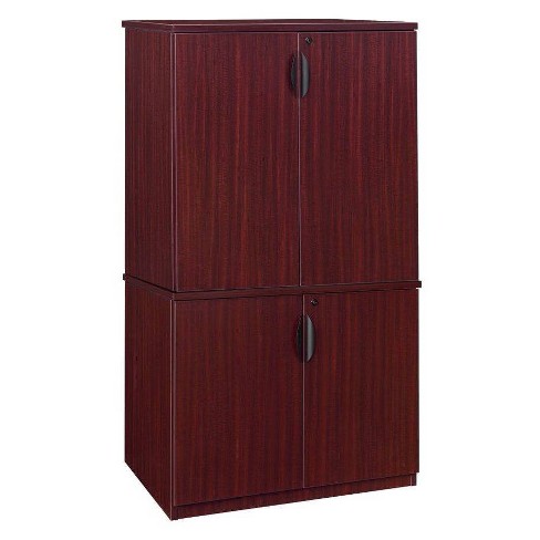 65" Legacy Storage Cabinet Mahogany - Regency: Lockable, Adjustable ...