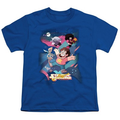 Boys' Steven Universe Group Shot T-Shirt, Royal, Medium : Target