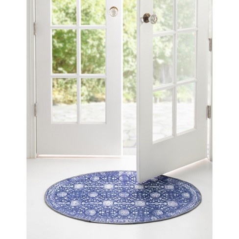 Unique Loom 2' 0 X 3' 1 Florence Timeless Navy Blue Oval Area Rug : Target