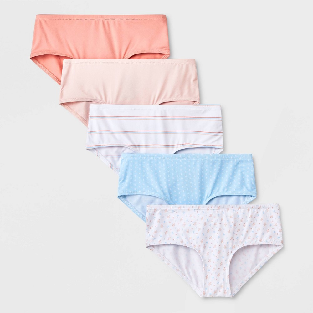 Girls' 5pk 'Floral' Hipster - art class™ Pink L