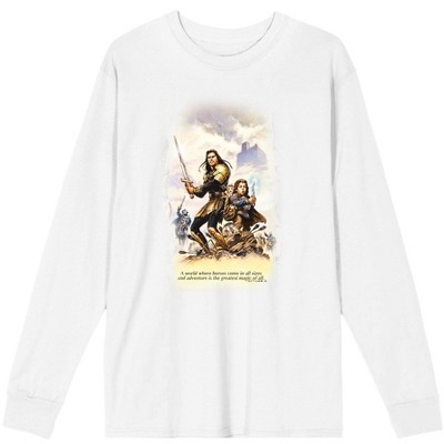 Willow Madmartigan & Willow Illustrated Page Adult White Crew Neck Long ...