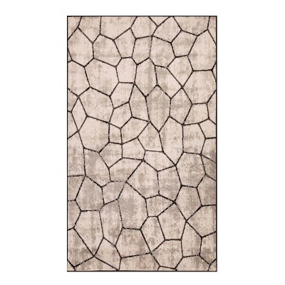 Contemporary Modern Geometric Cobblestone Indoor Runner Or Area Rug By ...