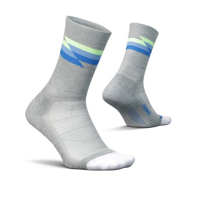 Feetures Elite Light Cushion Mini Crew High Top Stripe- Running Socks ...