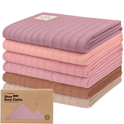 KeaBabies 6pk Shea Baby Burp Cloths, 20x12 Organic Cotton Burping ...