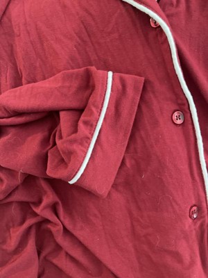 Adr Women's Soft Knit Jersey Pajamas Lounge Set, Long Sleeve Top And ...