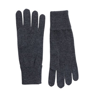 JENNIE LIU 100% Cashmere Knitted Gloves (8504, Charcoal, One Size) : Target