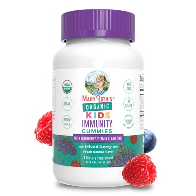 Maryruth's Kids Immunity Gummies, Mixed Berry, Org, 60 Ct : Target