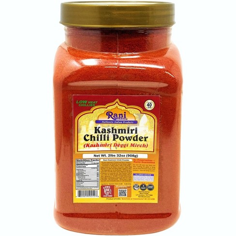 Kashmiri Chilli Powder (deggi Mirch, Low Heat) - 32oz (2lbs) - Rani ...