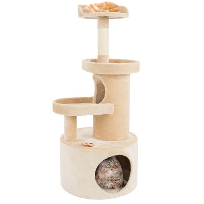 Pet Adobe Cat 3-tier Tree House And Play Area - Tan : Target