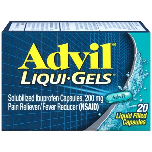 Advil Liqui-gels Pain Reliever/fever Reducer Liquid Filled Capsules ...