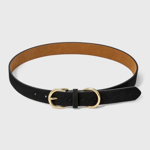 Women's Double Harness Metal Loop Belt - Universal Thread™ Black S : Target