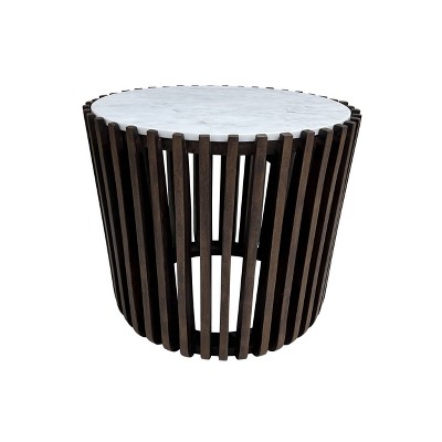 Treasure Trove Accents Chandler End Table Natural/white: 22" High ...