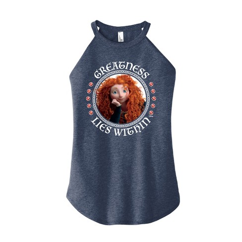 Women's Disney Merida Greatness Lies Within Graphic High Neck Tank ...