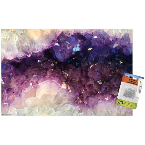 Trends International Geode Unframed Wall Poster Print Clear Push Pins ...