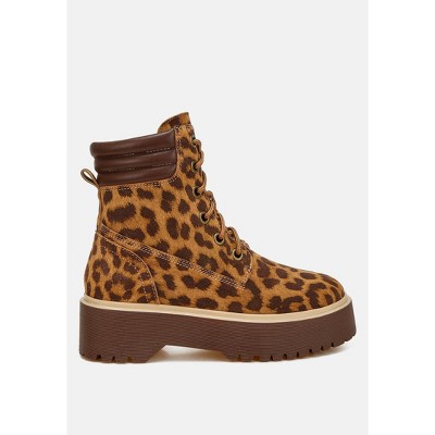 Ujola High Ankle Leopard Print Suede Boots : Target