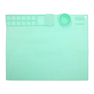 Unique Bargains Rectangle Painting Mat Art Silicone Mat Green 1 Pc : Target