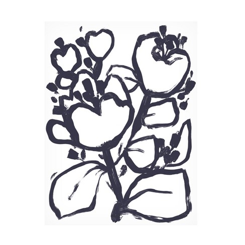 Trademark Fine Art - June Erica Vess Carbon Flower I Canvas Art - 18 X ...