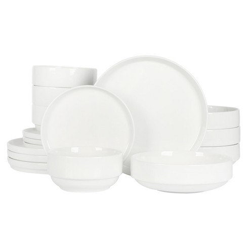 Gibson Home Rothernberg 16 Piece Stackable Porcelain Plates And Bowls ...