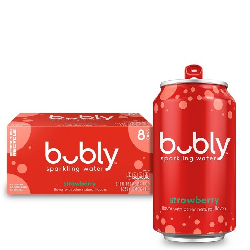 Bubly Strawberry Sparkling Water - 8pk/12 Fl Oz Cans : Target