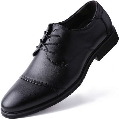 Mio Marino - Men's Standard Toe Laced Dress Shoes - Pitch Noir, Size: 7 ...