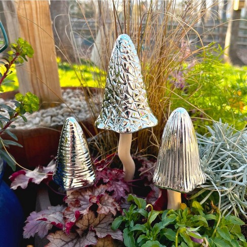 Bosmere Ceramic Silver Tinkling Toadstools : Target