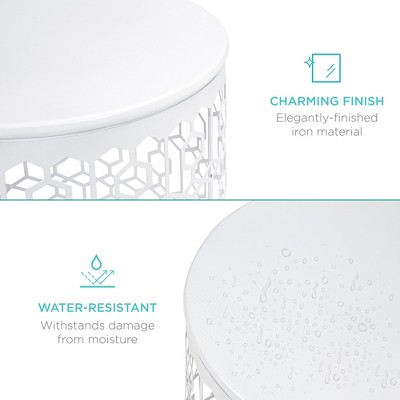 Best Choice Products Set of 2 Decorative Nesting Round Patterned Accent ...