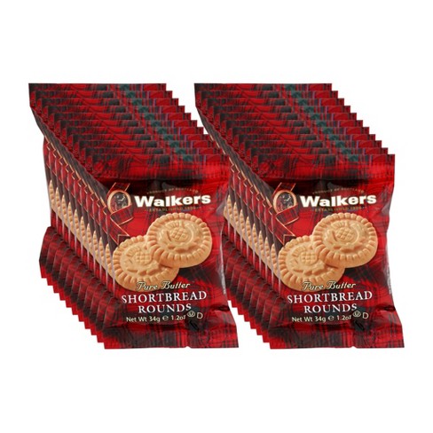 Walkers Pure Butter Shortbread Rounds Cookies - Case Of 22/1.2 Oz : Target