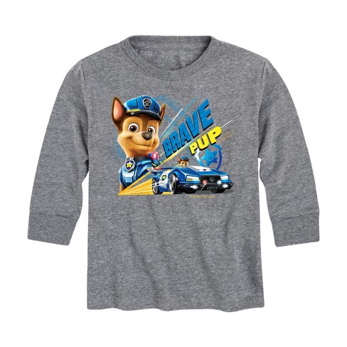 Paw Patrol Brave Pup Long Sleeve Graphic T-shirt - Athletic Heather ...