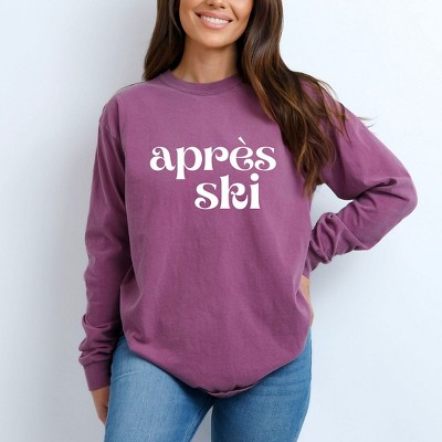 Simply Sage Market Women's Apres Ski Long Sleeve Garment Dyed Tee - M ...