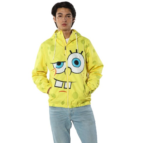 Members Only Men's Spongebob Windbreaker Jacket - Yellow - Large : Target