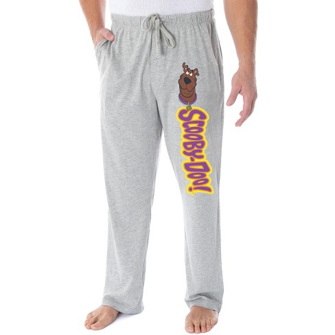 Intimo Scooby Doo Men's Scooby Head Cartoon Script Logo Sleep Lounge ...