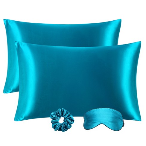 Piccocasa Machine Washable Satin Zippered Pillowcase With Eye Mask ...