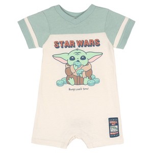 Star Wars The Mandalorian Baby Boy or Girl Jersey Short Sleeve Coverall ...