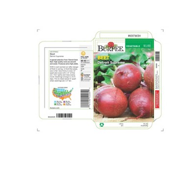 Burpee Beet Detroit Supreme Vegetable Seeds : Target