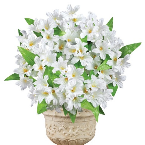 Collections Etc Artificial Bellflower Floral Bushes - Set Of 3 : Target