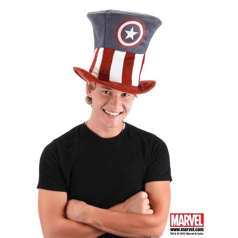 Elope Captain America Adult Costume Top Hat, One Size : Target