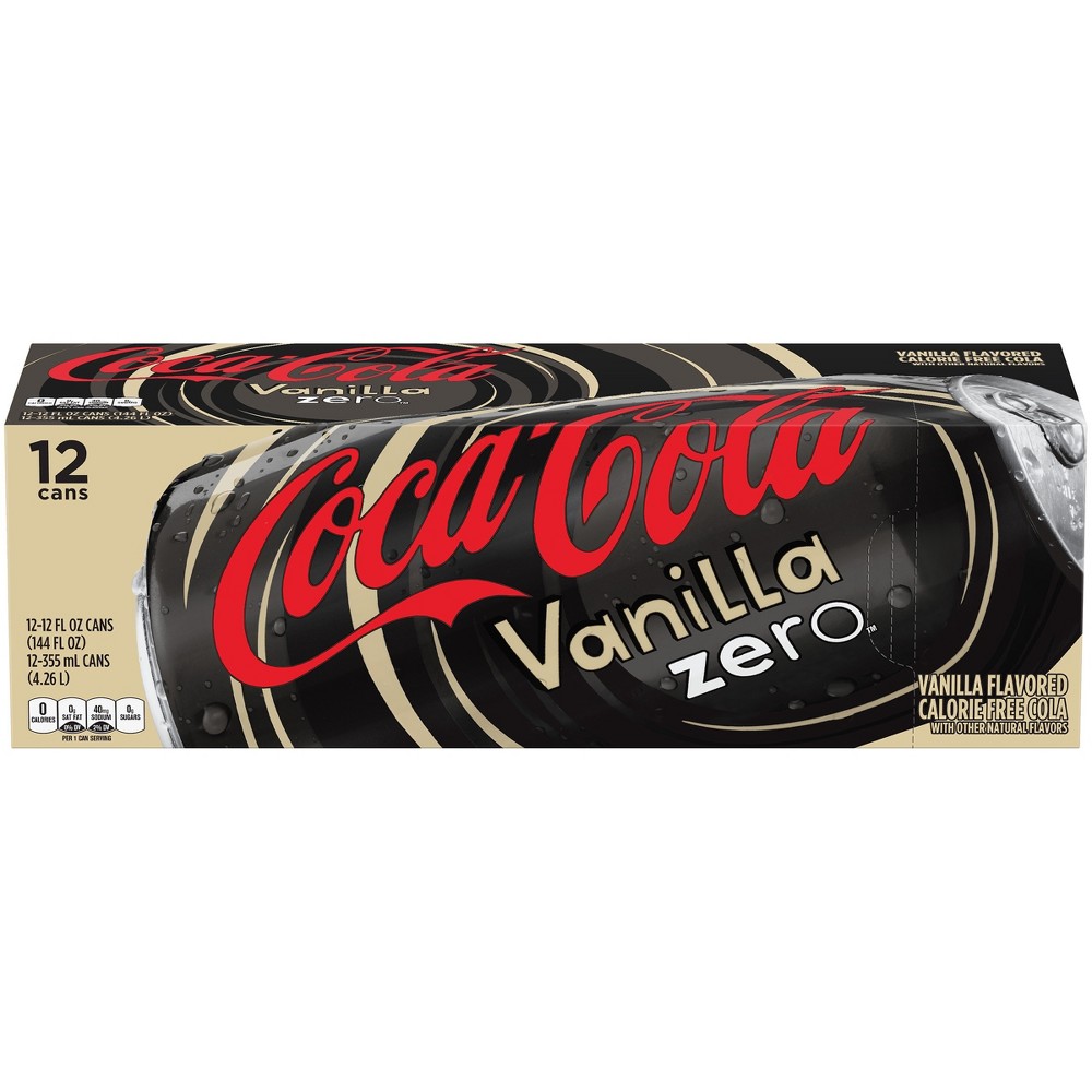 UPC 049000048254 - Coca-Cola Zero Sugar Vanilla Soda Pop 12 fl oz 12 ...
