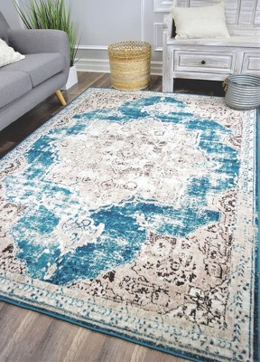 Rugs America Avenue Gy10a Blue Gold Vintage Traditional Vintage Blue ...