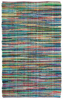 Rag Area Rug Rar128 Hand Woven Area Rug - Blue/multi - 4'x6' - Safavieh ...